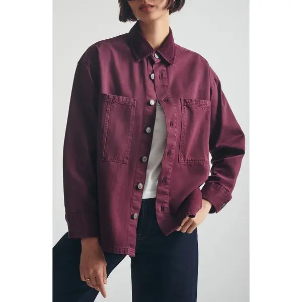 Brooklyn Industries Corduroy Collar Overshirt - Windsor Wine