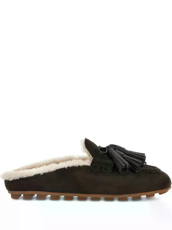Hogan Suede Slippers - Brown