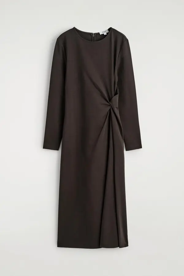 Cos Twist-detail Long-sleeved Dress