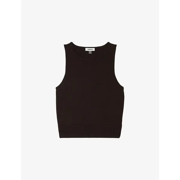 Sandro Sleeveless Wool And Cashmere Jumper
