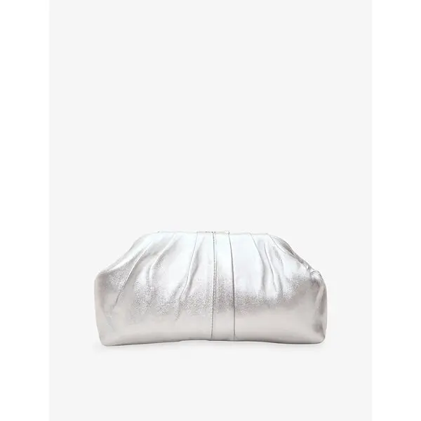 PHASE EIGHT Metallic Faux-leather Pouch With Detachable Chain
