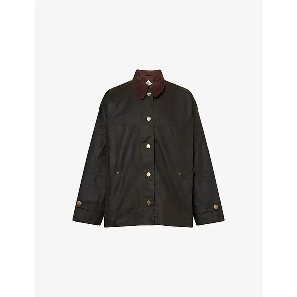 Free People Cori Waxed Cotton Jacket - Olive