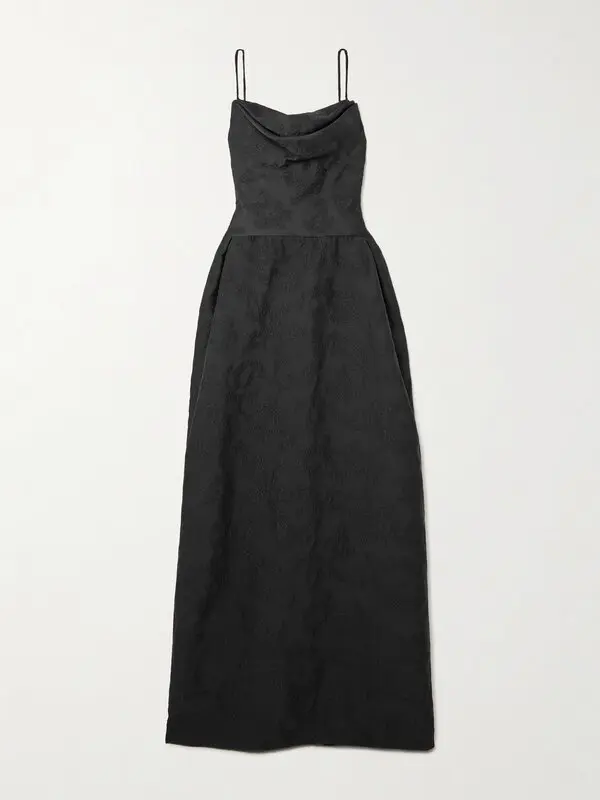 EMILIA WICKSTEAD Kiril Draped Jacquard Gown