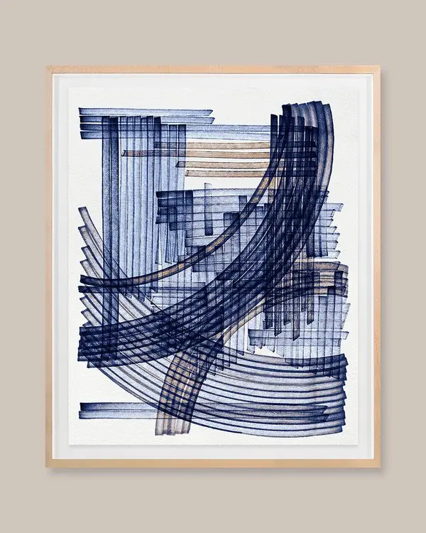 GRAND IMAGE HOME Blue Weave 3" Digital Art Print Victoria Neiman