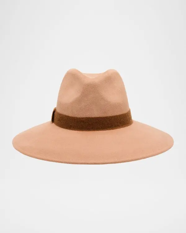Eugenia Kim Emmanuelle Wool Felt Fedora - Camel
