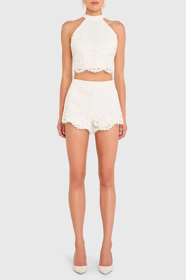 Amanda Uprichard Brynley Lace Halter Top