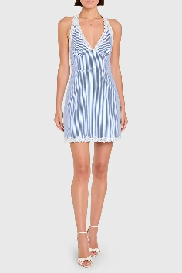 Amanda Uprichard Lilya Halter Mini Dress
