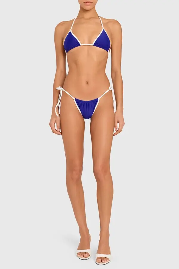Amanda Uprichard Sunnie Bikini Top - Cobalt White