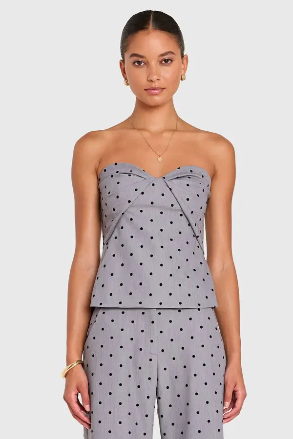 Amanda Uprichard Strapless Soho Top - Slate