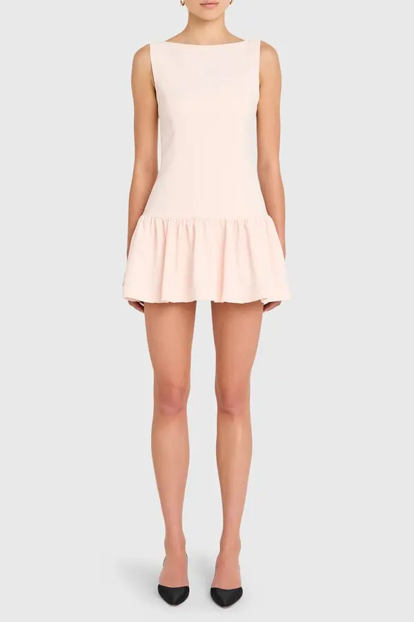 Amanda Uprichard Katina Skort Romper - Biscotti