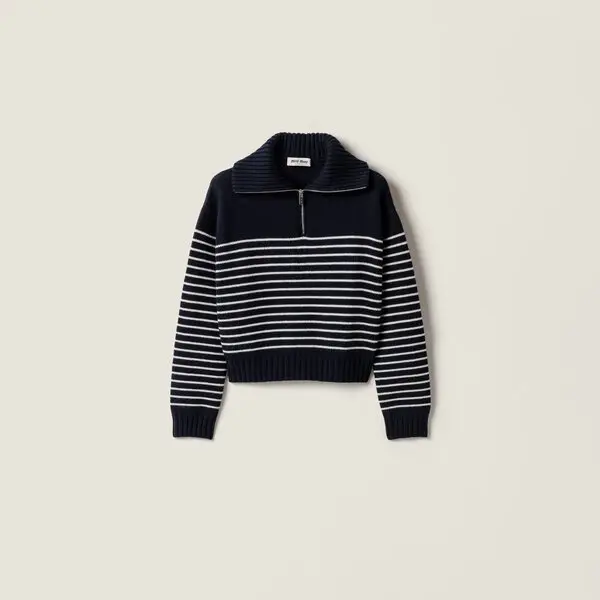 Miu Miu Cashmere Zip-up Sweater