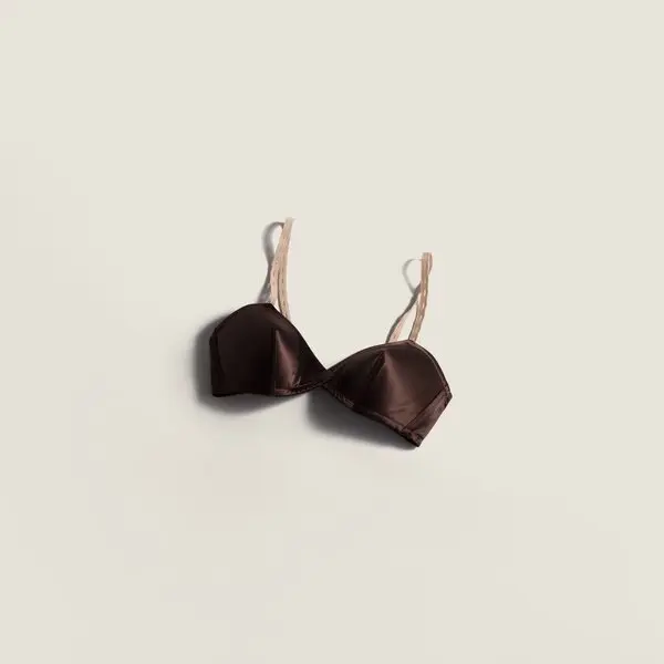 Miu Miu Satin Bra - Cocoa Brown