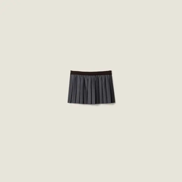 Miu Miu Pinstriped Pleated Miniskirt - Slate Gray