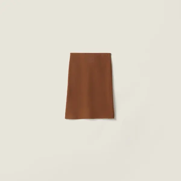 Miu Miu Silk Mid-length Skirt - Copper