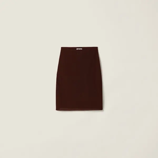 Miu Miu Mid-length Skirt - Cocoa Brown