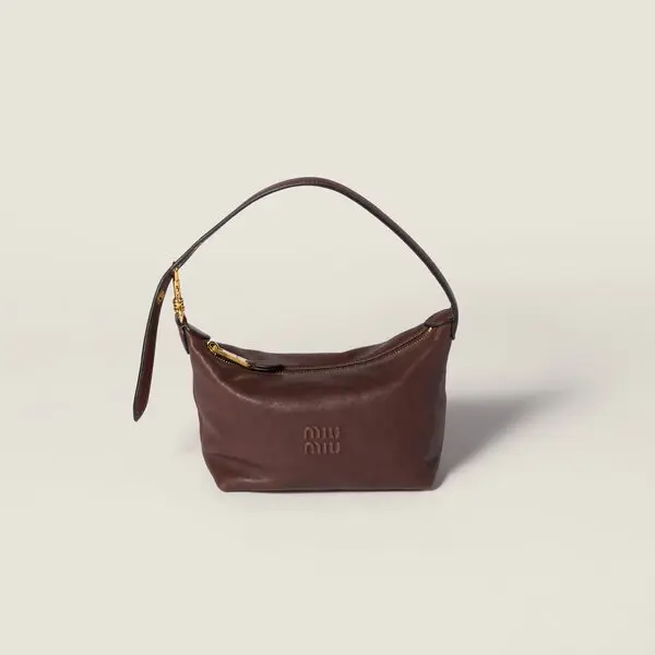 Miu Miu Nappa Leather Pouch - Briarwood