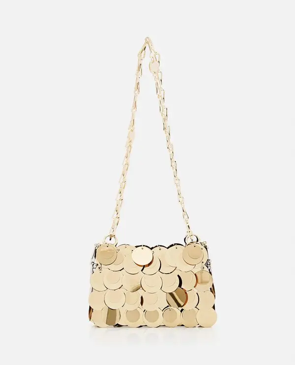 Rabanne Sparkle Nano Shoulder Bag - Gold