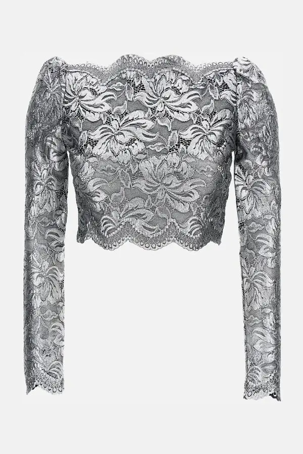 Rabanne Lace Top - Grey