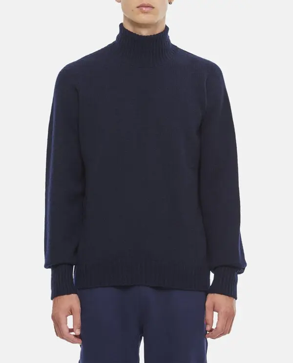 DRUMOHR Turtleneck Wool Sweater - Blue