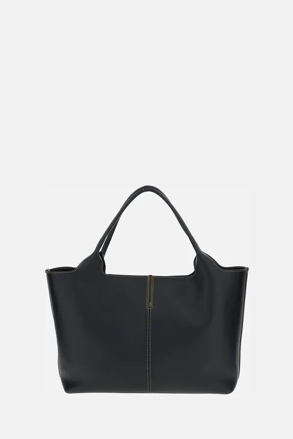TOD'S Leather Shopping Bag - Black