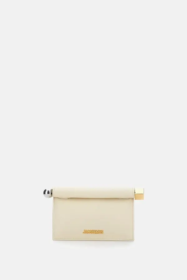 Jacquemus Small Leather Clutch - White