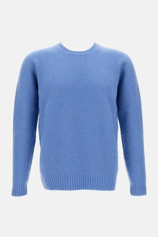 DRUMOHR Brushed Crew Neck Sweater - Sky Blue