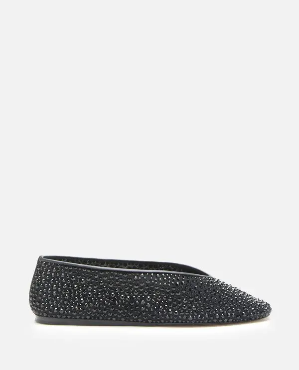 Le Monde Beryl Luna Slipper Crystal - Black