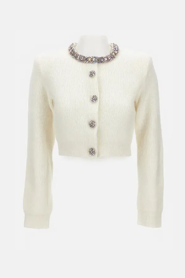 SELF-PORTRAIT Cardigan - White