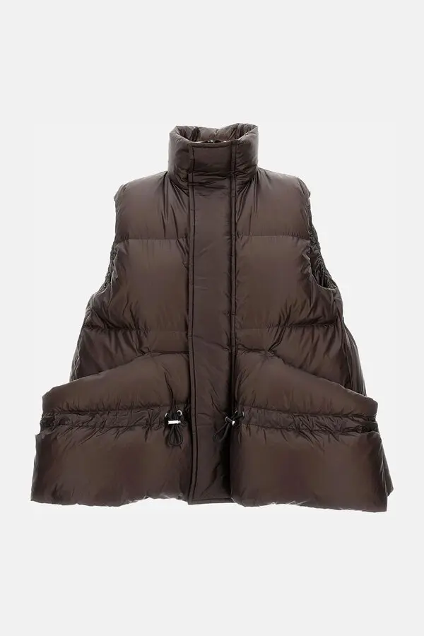 Sacai Padded Vest - Brown