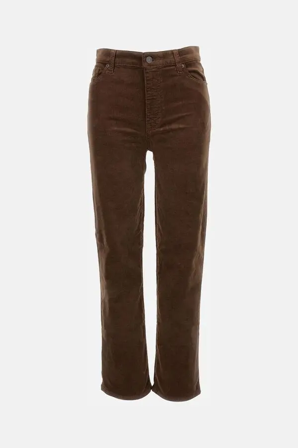 FRAME Corduroy Le Sleek Straight Pants - Brown