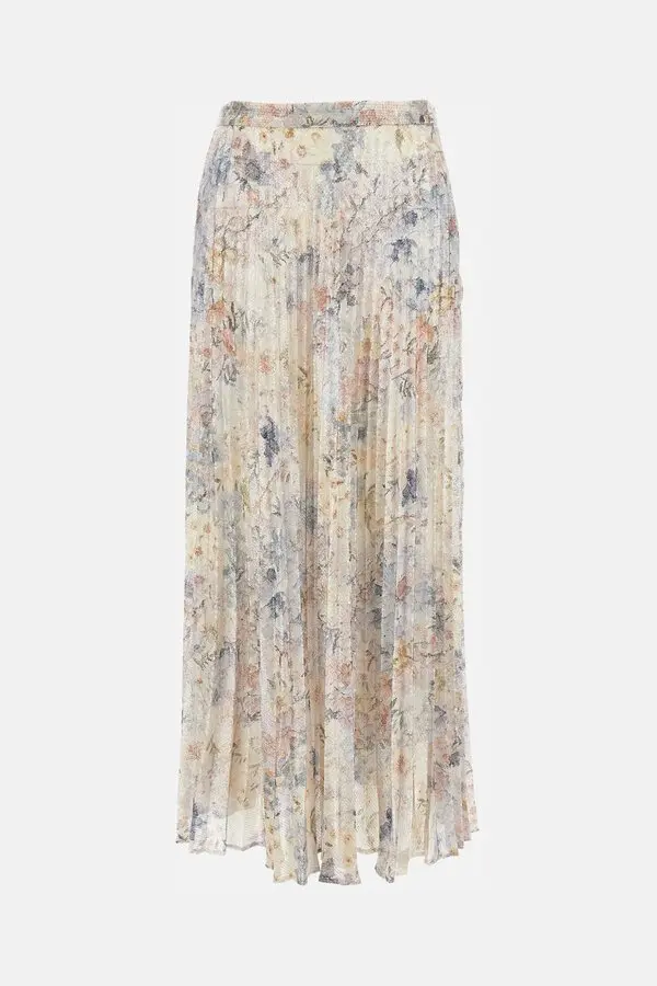Golden Goose Pleated Floral Print Skirt - Multicolor