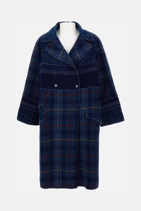 Pero Double-breasted Wool Coat - Blue