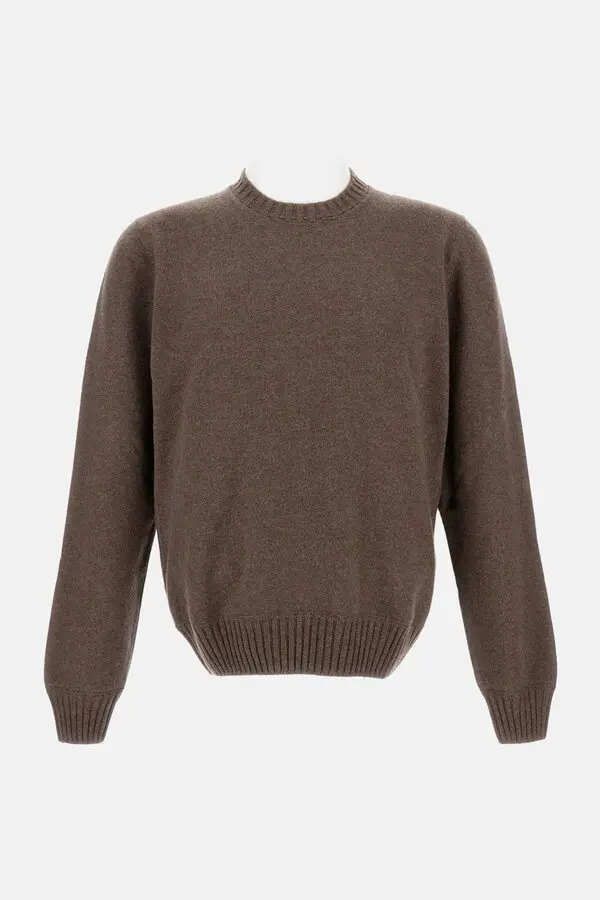 GRAN SASSO Crewneck Cashmere Sweater - Brown