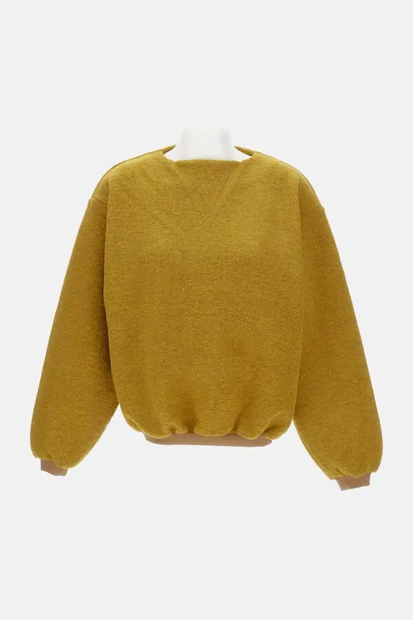 TANAKA Boxy Wool Sweatshirt - Yellow