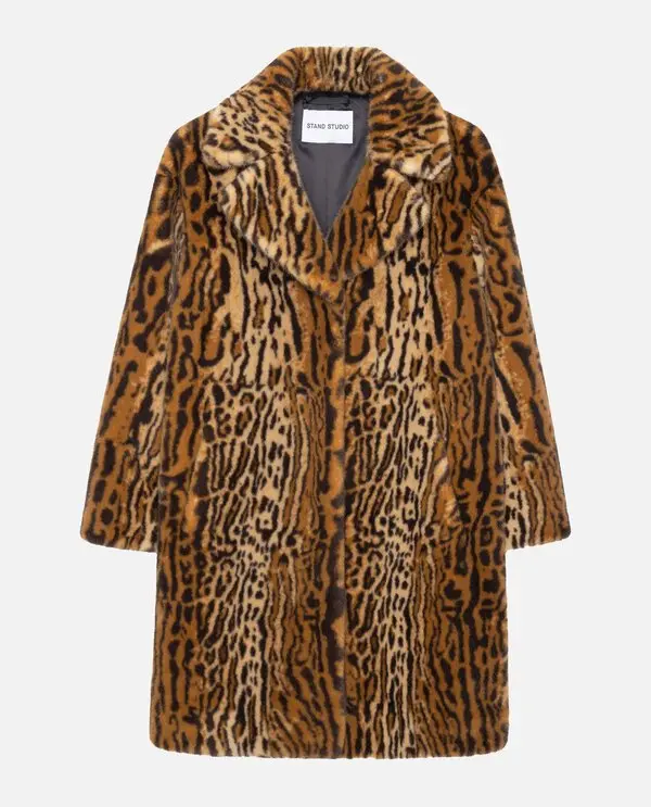STAND STUDIO Camille Cocoon Eco Fur Coat
