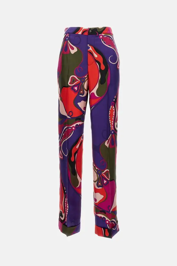 Emilio Pucci Silk Twill Pants