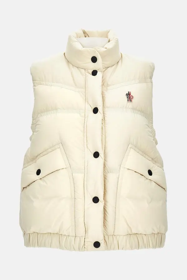 Moncler Padded Baise Gilet - White
