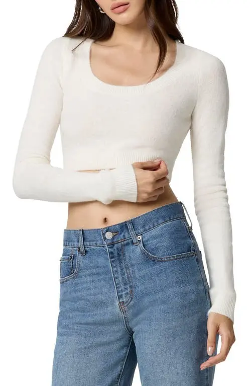 FLORENCE BY MILLS Tie Back Crop Sweater - Jet Stream