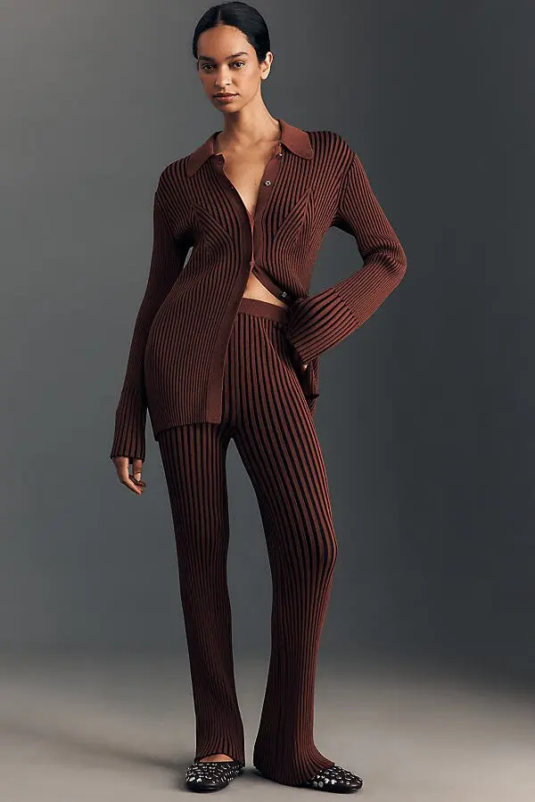 SIMONMILLER Val Ribbed Knit Pants