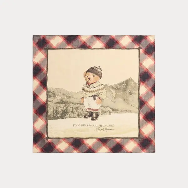 Ralph Lauren Polo Bear Wool-silk Square Scarf