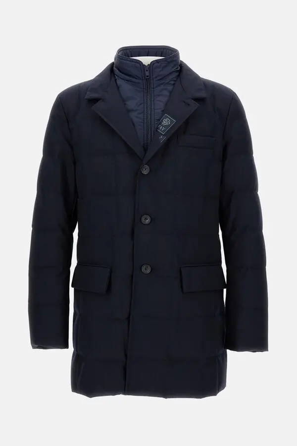 FAY Regular Fit Goose Down Coat - Blue