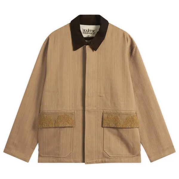 KARTIK RESEARCH Embroidered Jodhpur Jacket - Brown/dust