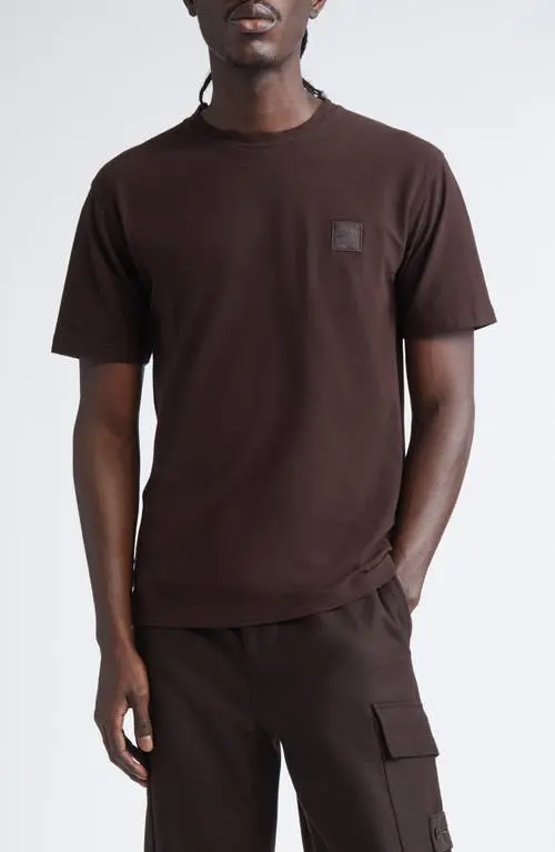 Stone Island Ghost Compass Patch T-shirt - V0070 Dark Brown