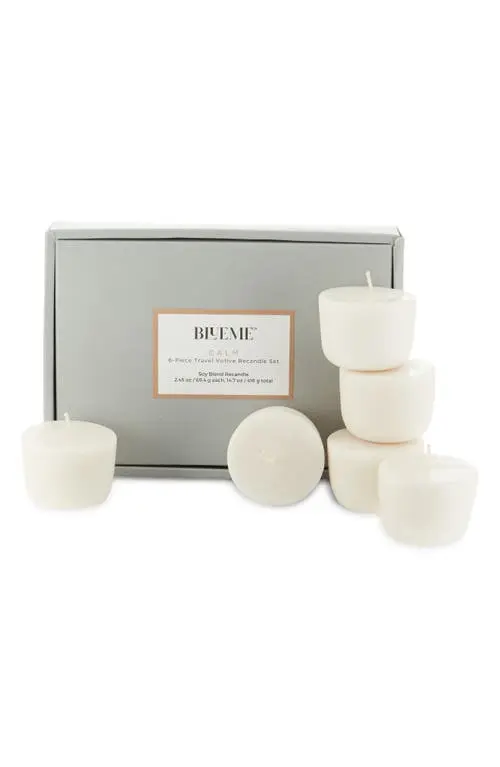 BLUEME Calm 6-piece Travel Votive Wax Refill Set