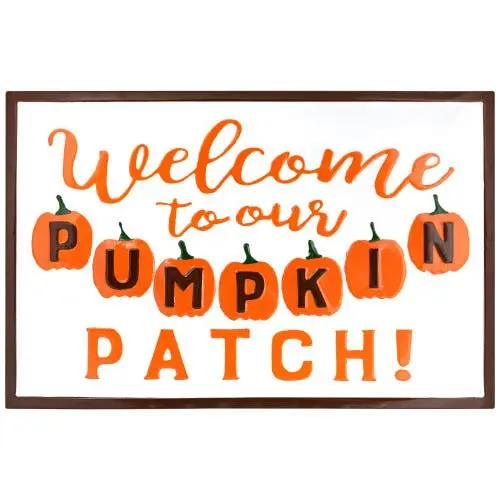 NORTHLIGHT Welcome To Our Pumpkin Patch Fall Harvest Wall Sign20.25