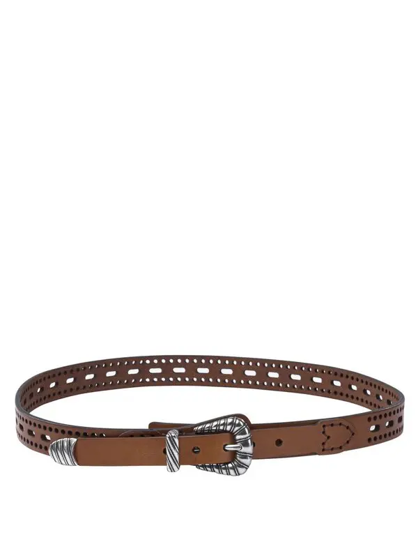 Etro Perforated Leather Belt