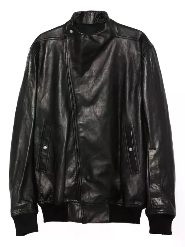 Rick Owens Off-centre Leather Jacket