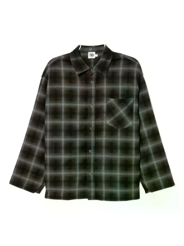 B+AB Checked Shirt Jacket - Blue