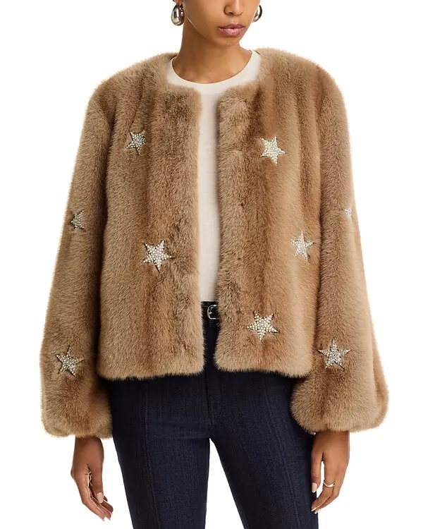 Cinq À Sept Benson Star Faux Fur Jacket