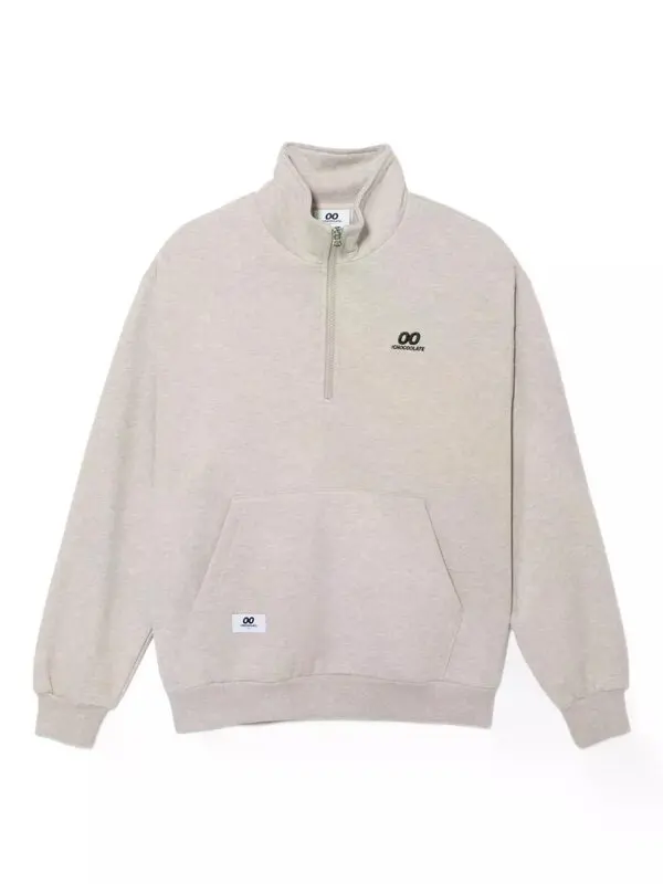 CHOCOOLATE Logo Zip-up Sweatshirt - Neutrals
